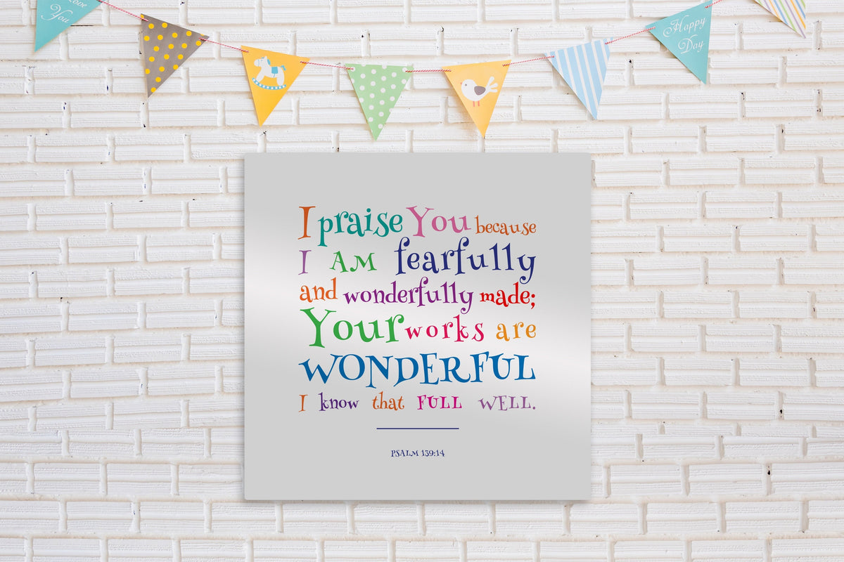 I Am Fearfully and Wonderfully Made, Bible Verse Decor for Kids ...