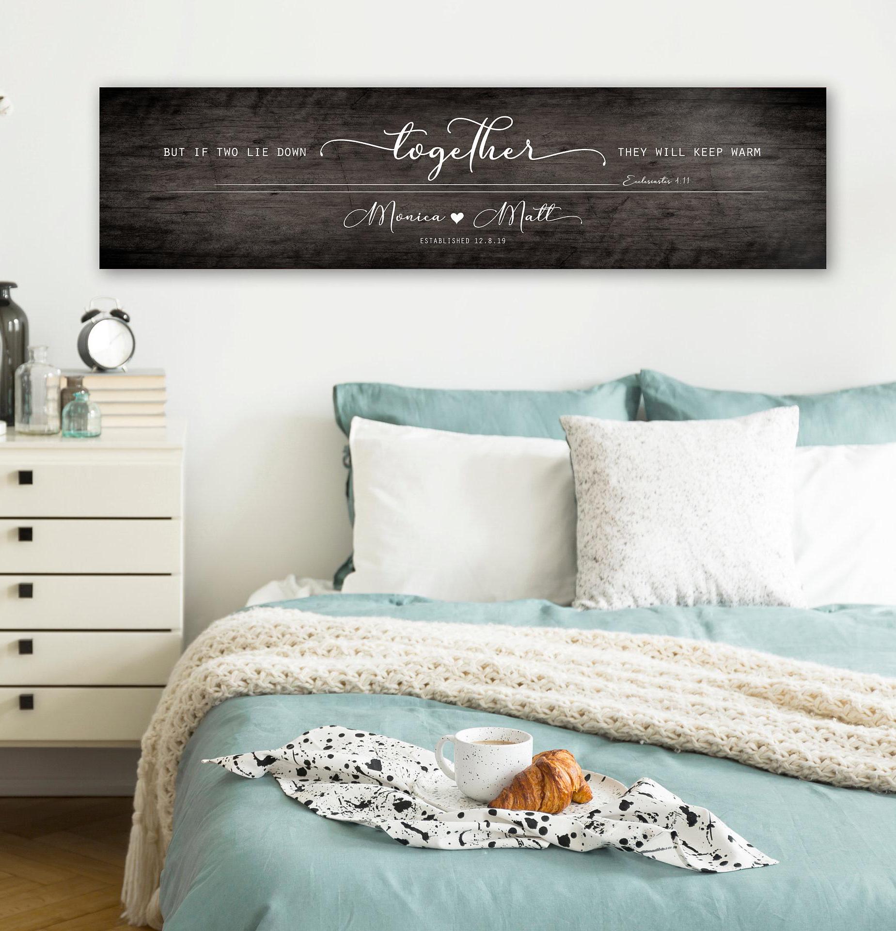 Christian Rustic Farmhouse Couples Personalized Decor, Wood Bedroom Si ...