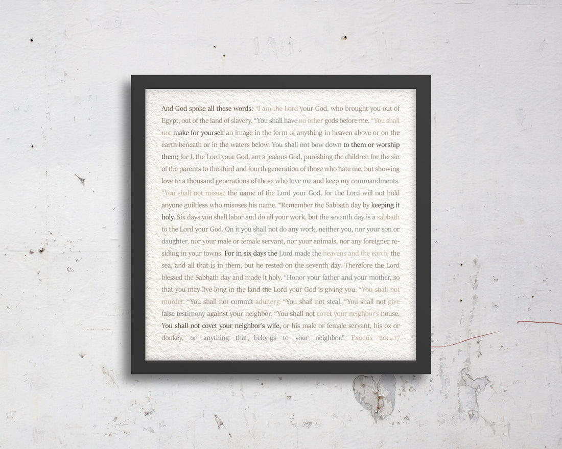 The 10 Commandments Custom Scripture Bible Verse Decor – Honeycomb Proverbs