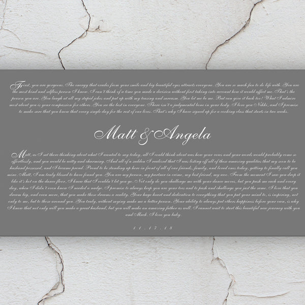 Traditional Wedding Vow Art – Honeycomb Proverbs