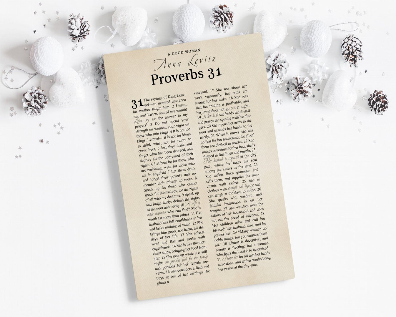 Personalized Proverbs 31 Canvas Wall Art – Honeycomb Proverbs