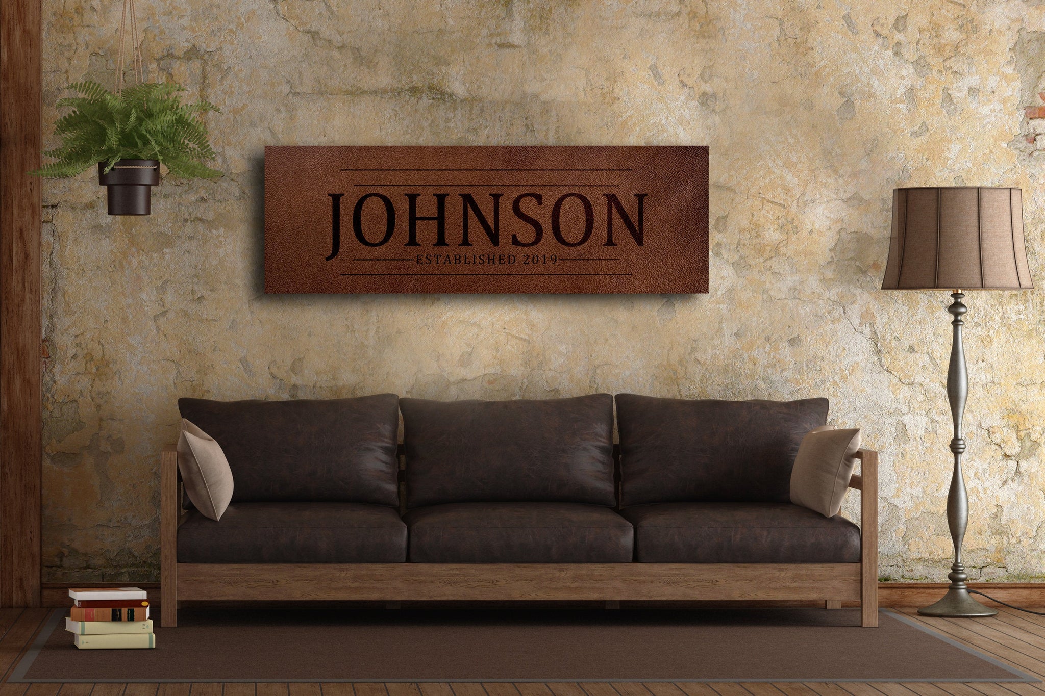 Custom Faux Leather Name Sign – Honeycomb Proverbs