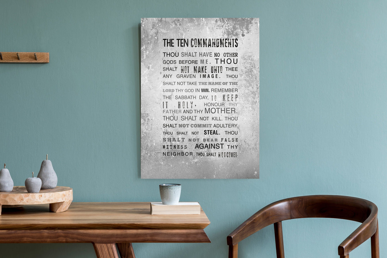 10 Commandments Sign on Tin – Honeycomb Proverbs