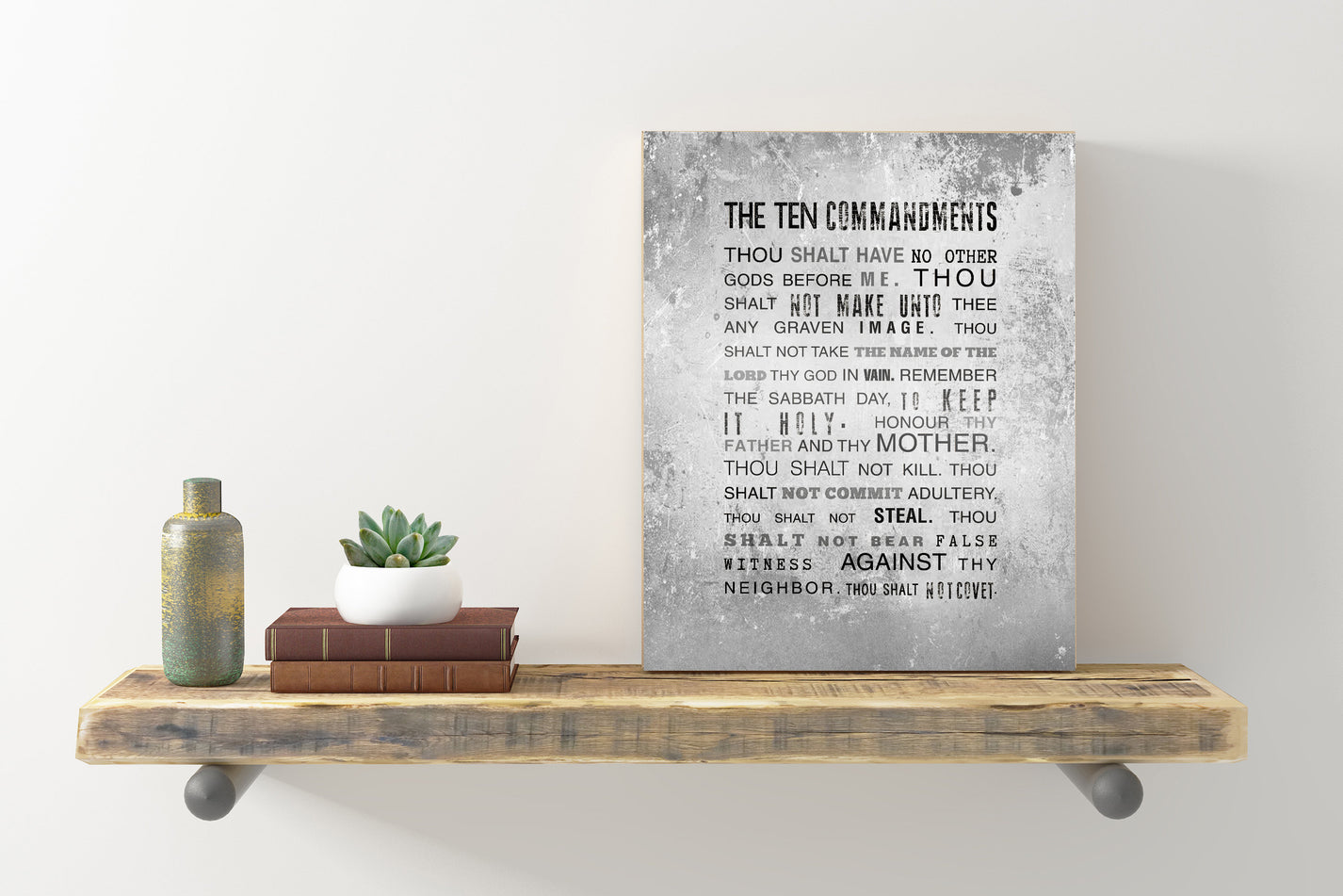 10 Commandments Sign on Tin – Honeycomb Proverbs
