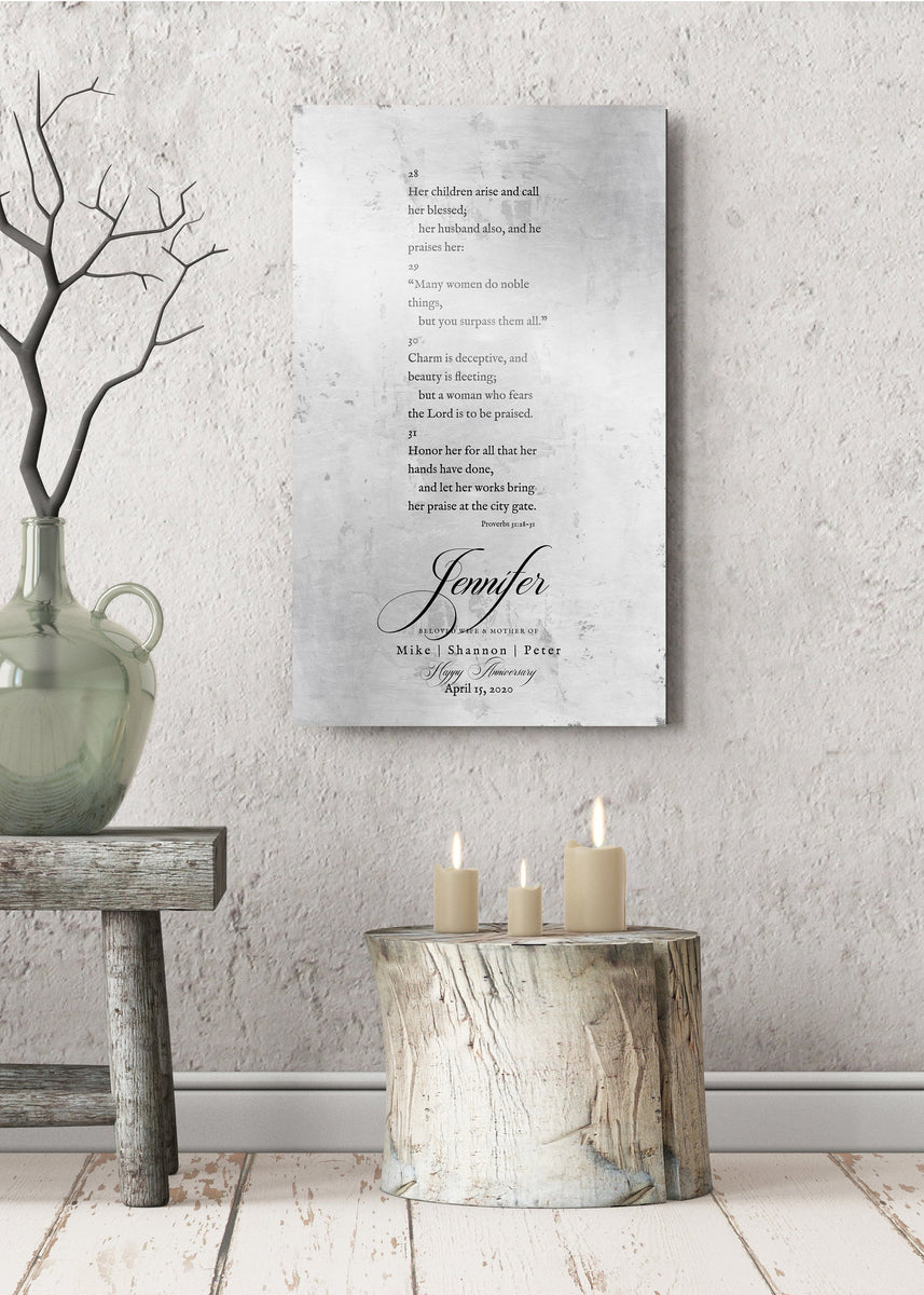 Personalized Proverbs 31 Sign – Honeycomb Proverbs