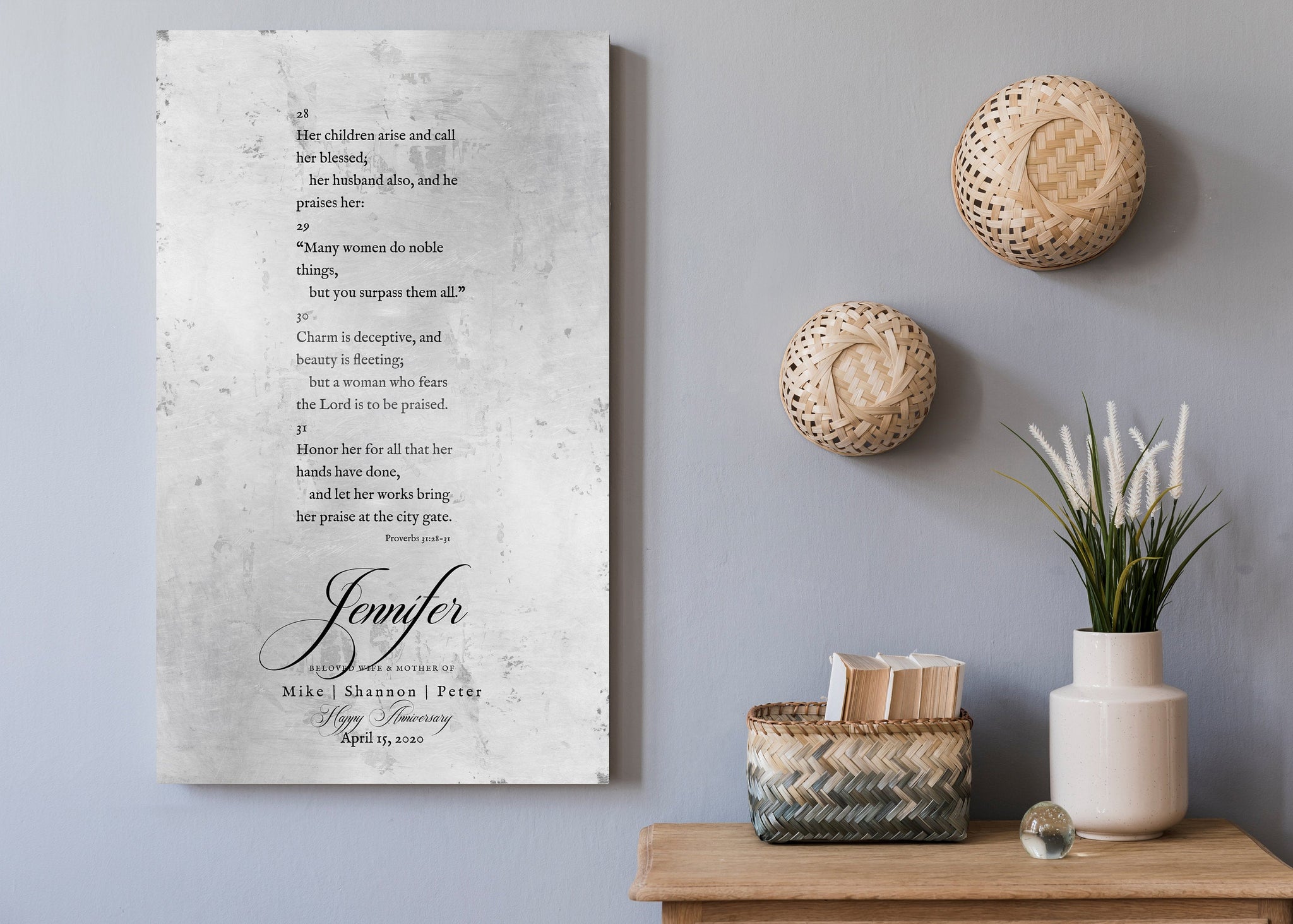 Personalized Proverbs 31 Sign – Honeycomb Proverbs