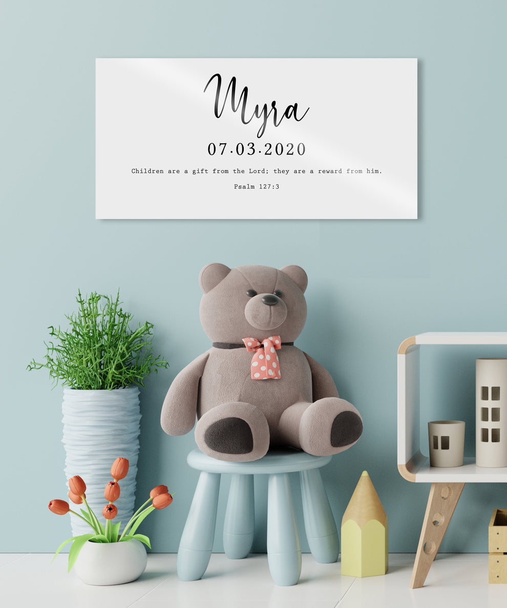 Personalized Baby Name Sign, Custom Name Sign, Christian Gift for New ...