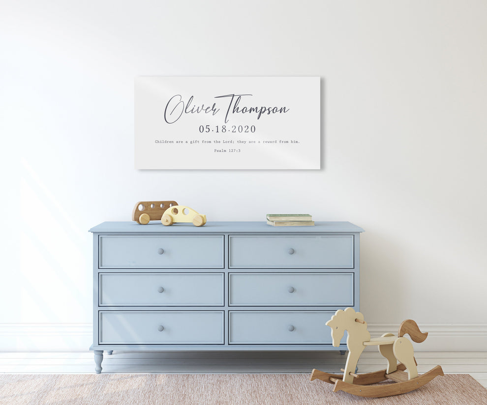 Personalized Baby Name Sign, Custom Name Sign, Christian Gift for New ...