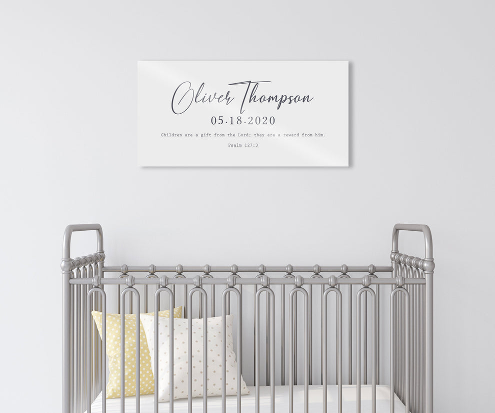 Personalized Baby Name Sign, Custom Name Sign, Christian Gift for New ...