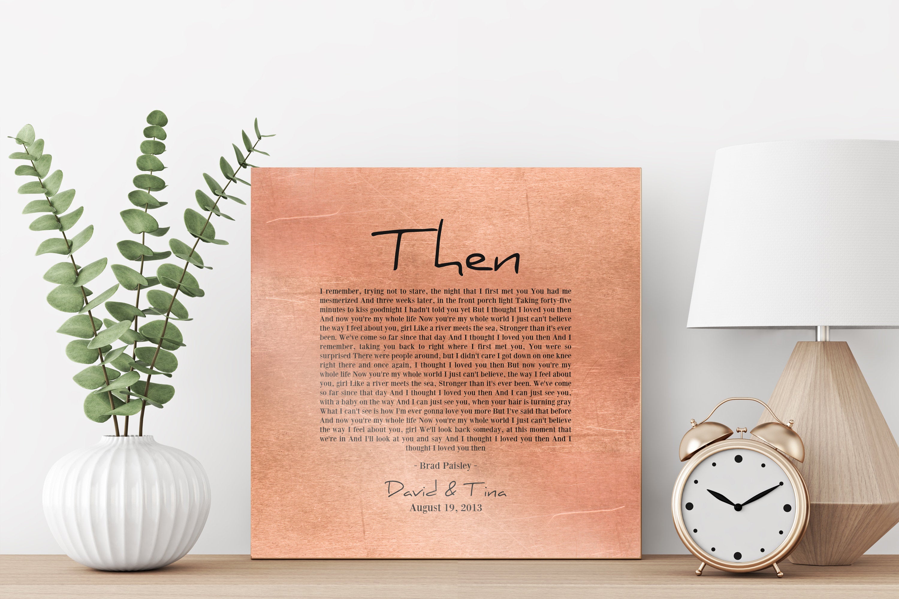 Personalized Copper Song Lyric Sign – Honeycomb Proverbs