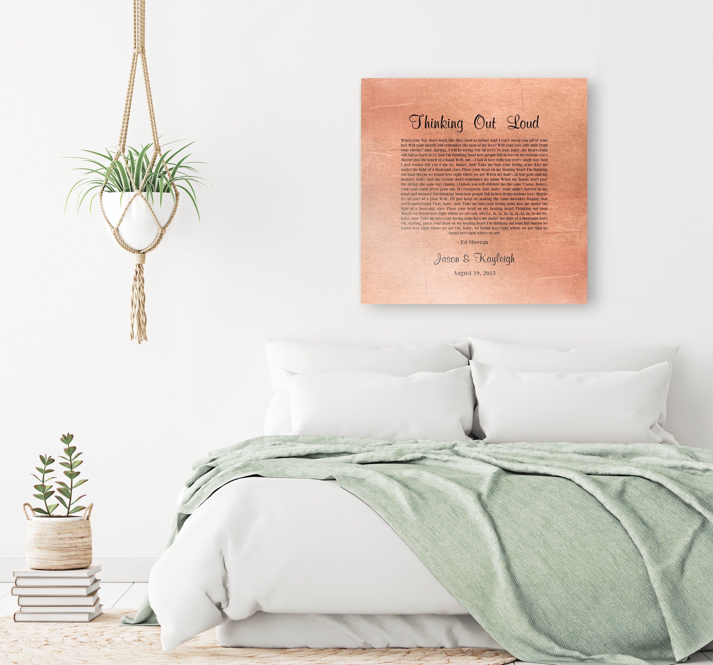 Personalized Copper Song Lyric Sign – Honeycomb Proverbs
