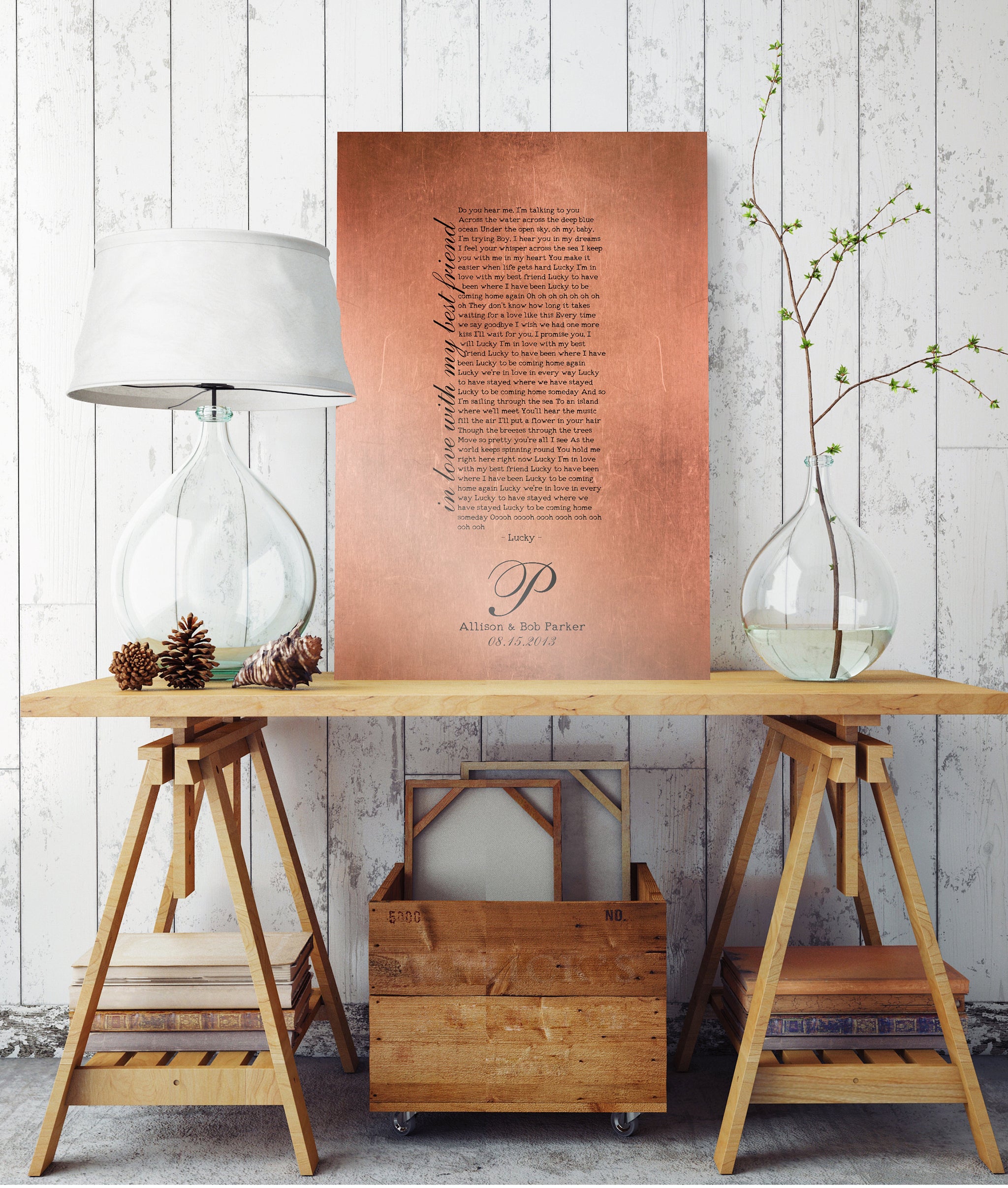 Our Song on Copper, Personalized Copper Gift – Honeycomb Proverbs