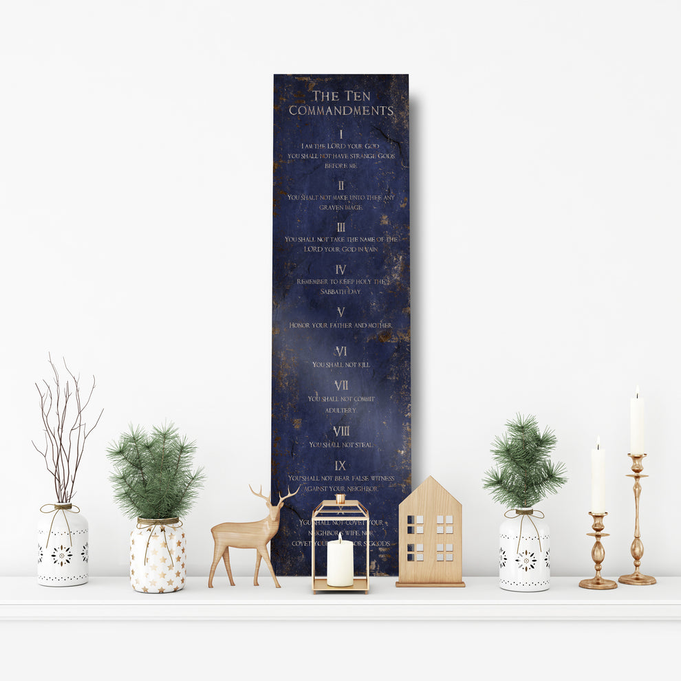 Ten Commandments Saphire Stone Inspired Wall Art – Honeycomb Proverbs