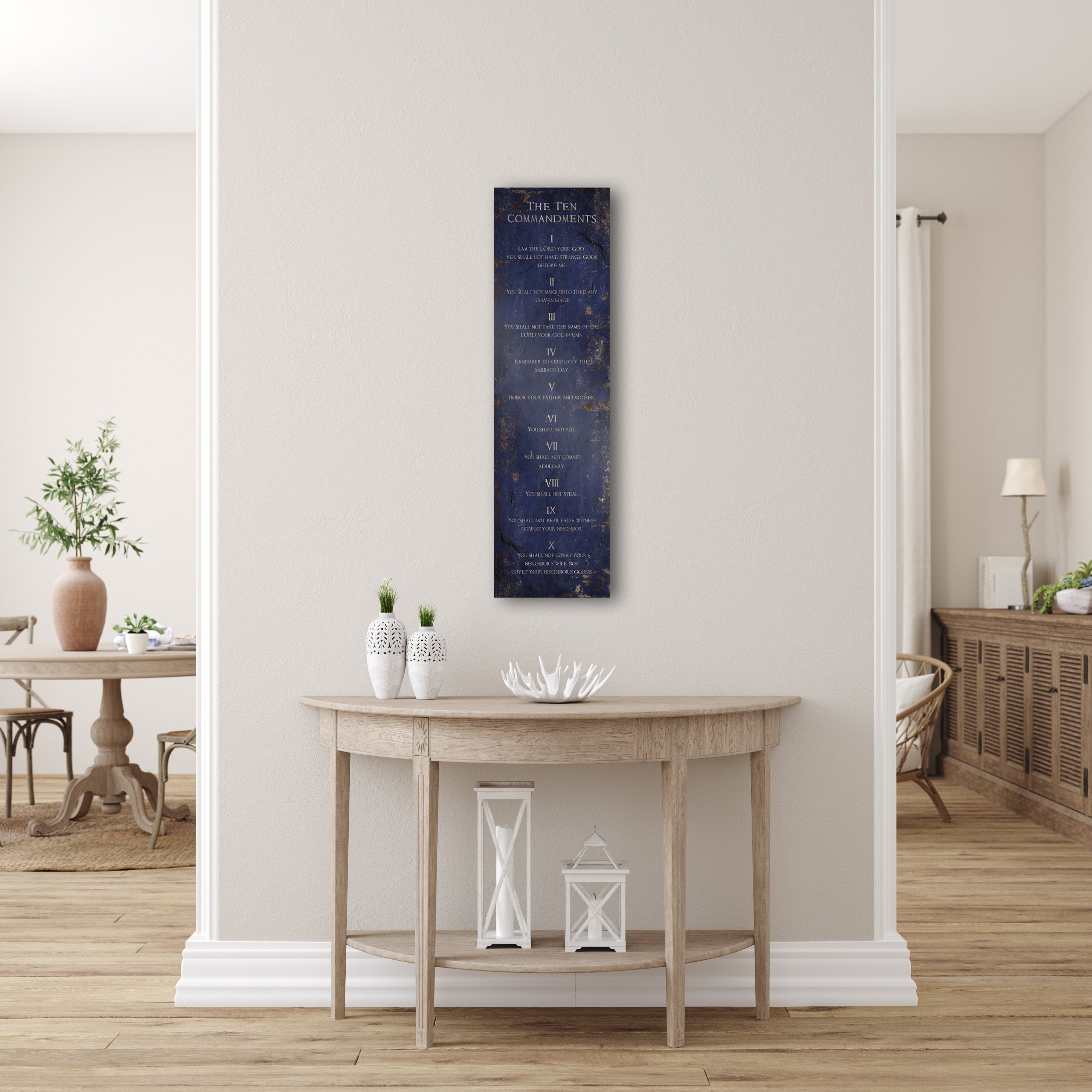 Ten Commandments Saphire Stone Inspired Wall Art – Honeycomb Proverbs